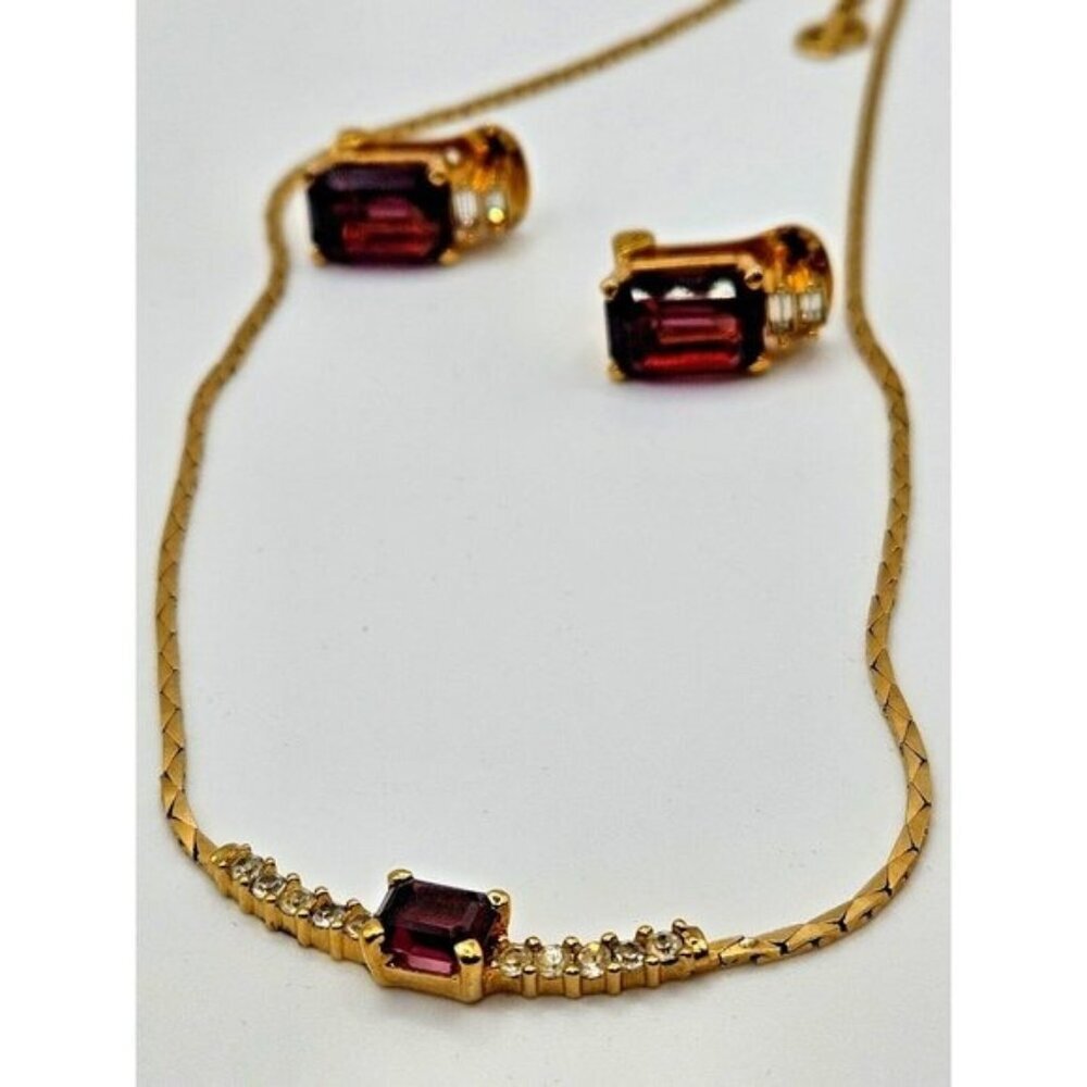 Vintage Christian Dior Parure Set With Gold Plated Ne… - Gem
